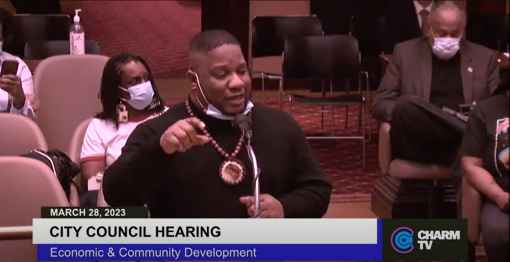 Dayvon Love testifies in support of the Community Reinvestment and ...